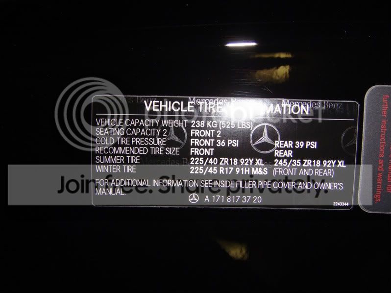 Tire pressures - Discrepancy between my gas filler door and door ...